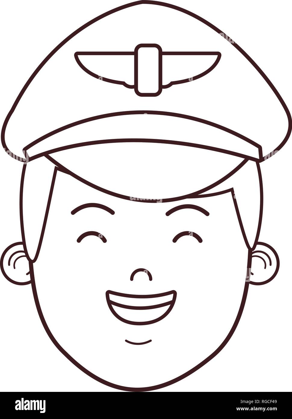 airplane pilot face cartoon Stock Vector Image & Art - Alamy