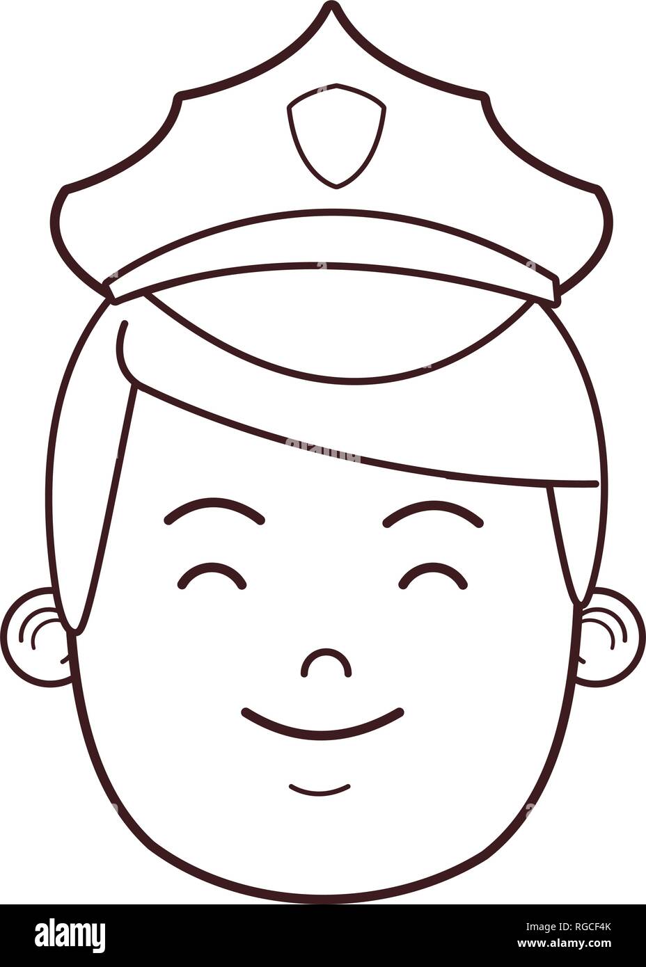 police man face cartoon Stock Vector Image & Art - Alamy
