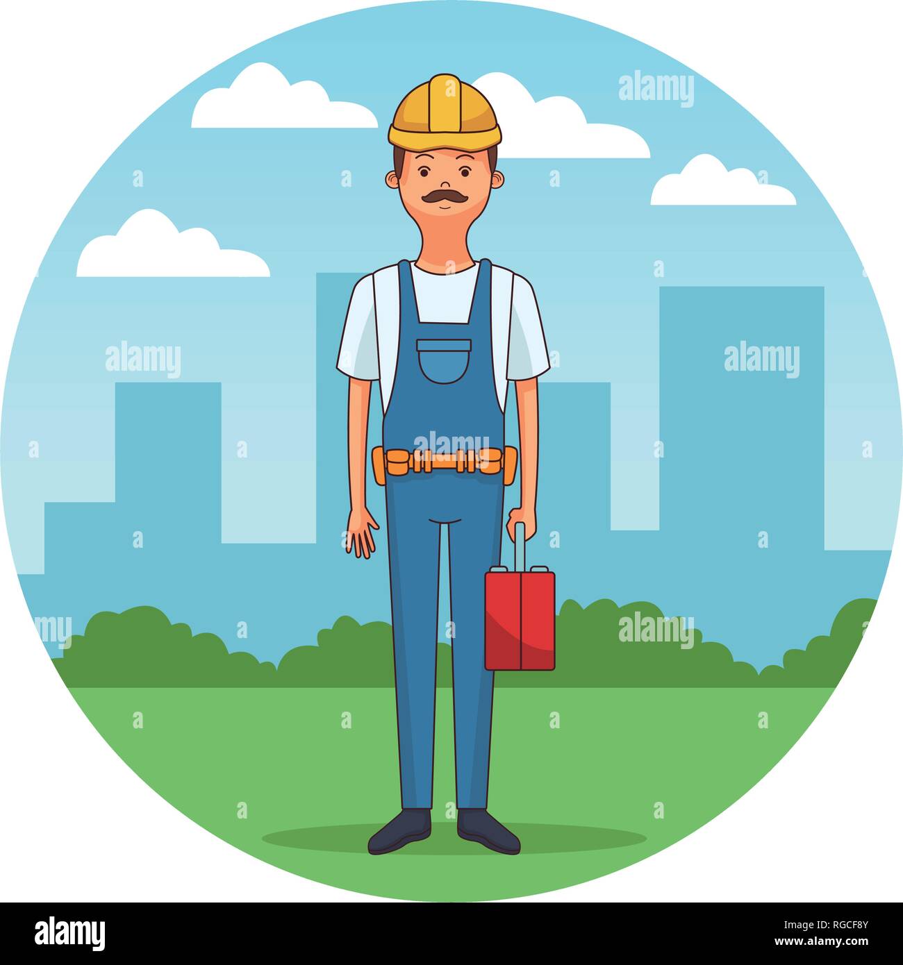 construction builder cartoon Stock Vector Image & Art - Alamy