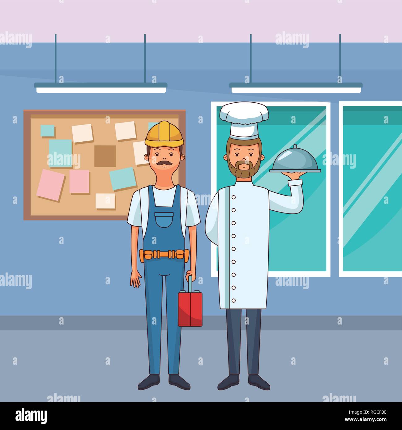 american labor day cartoon Stock Vector Image & Art - Alamy