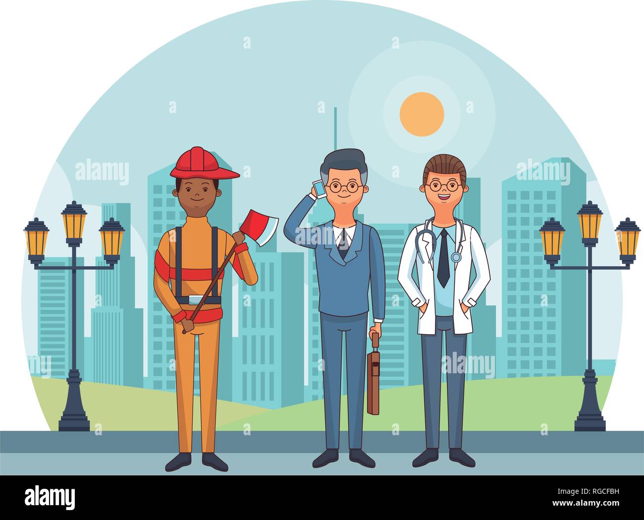 american labor day cartoon Stock Vector Image & Art - Alamy