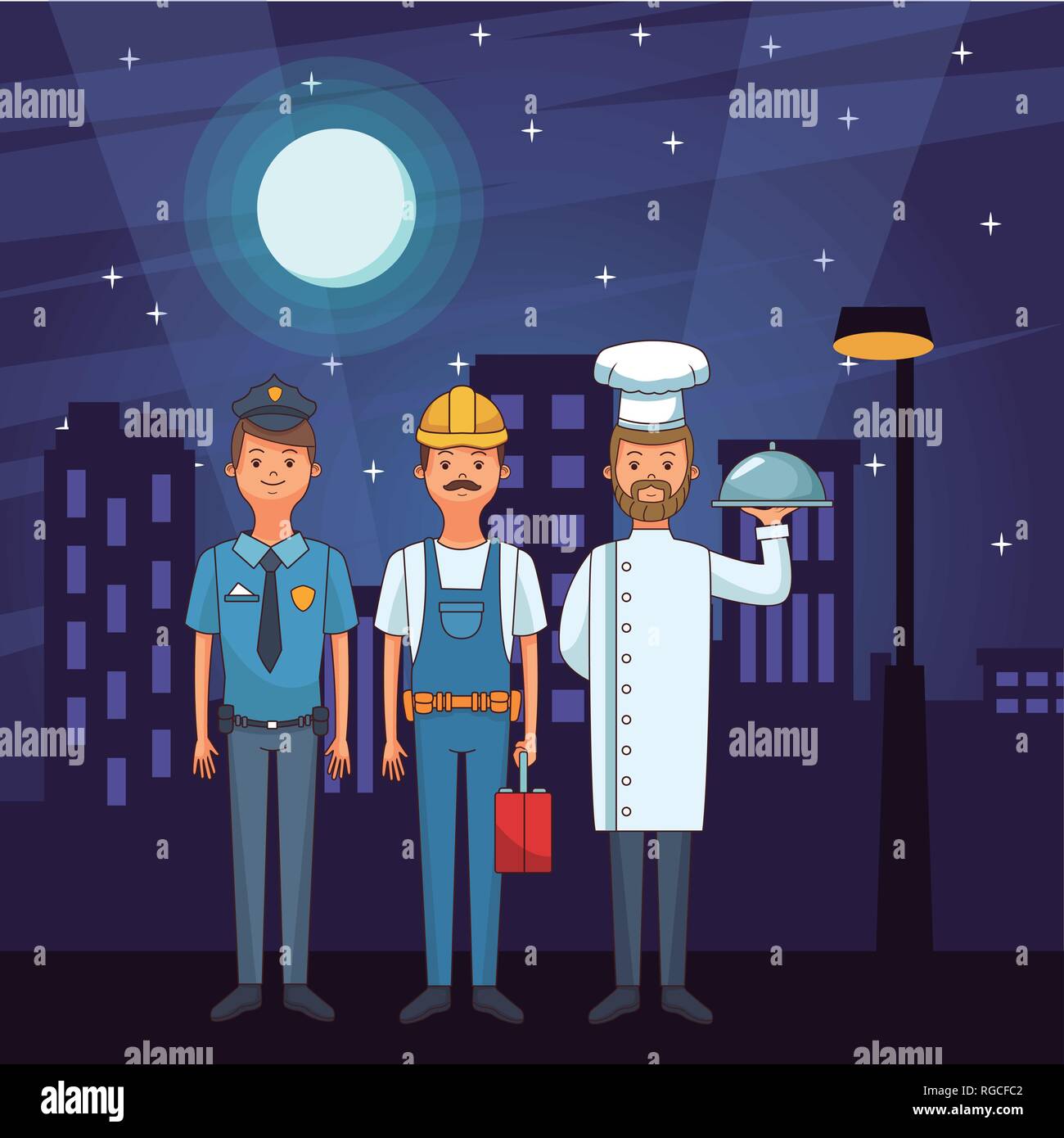 american labor day cartoon Stock Vector Image & Art - Alamy