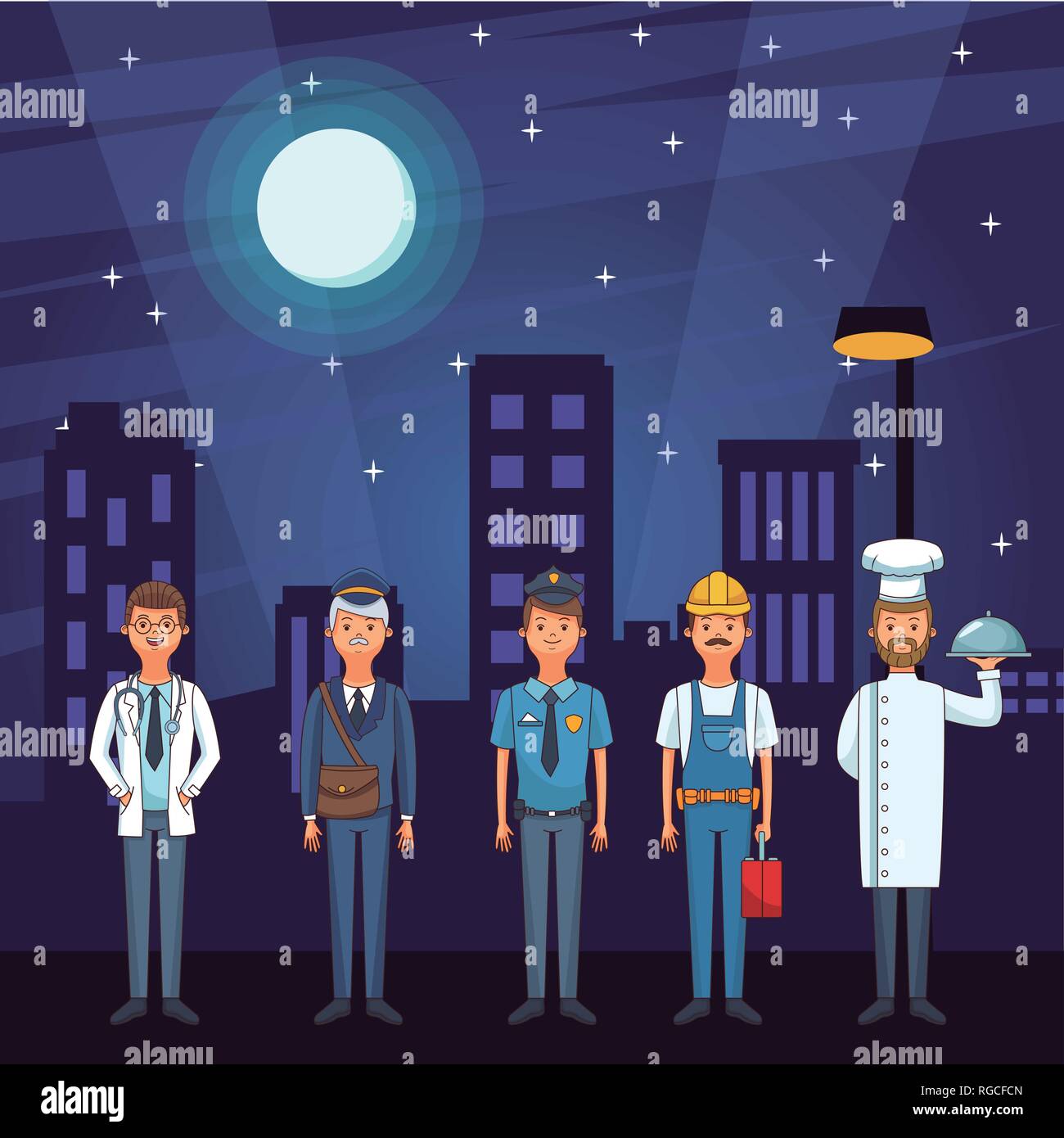 american labor day cartoon Stock Vector Image & Art - Alamy