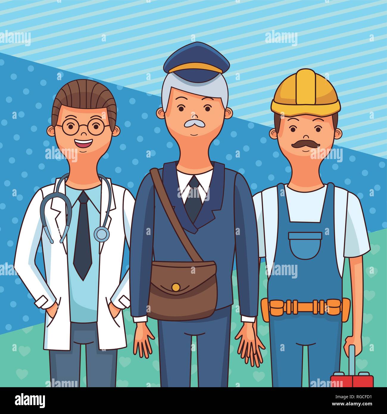 american labor day cartoon Stock Vector Image & Art - Alamy