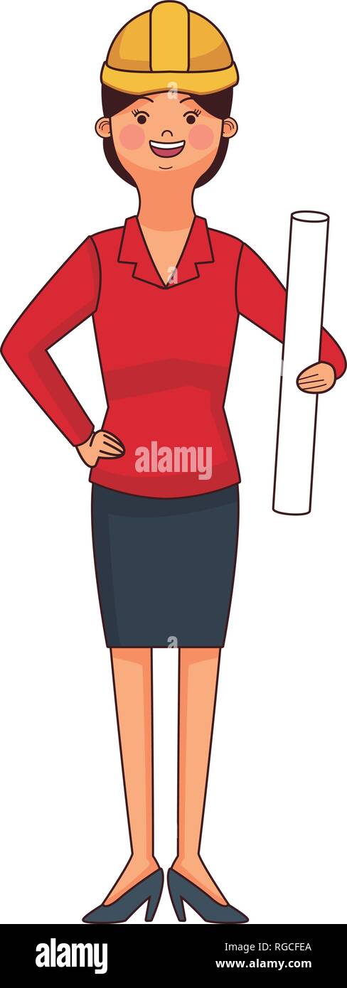 Architect woman Stock Vector Images - Alamy