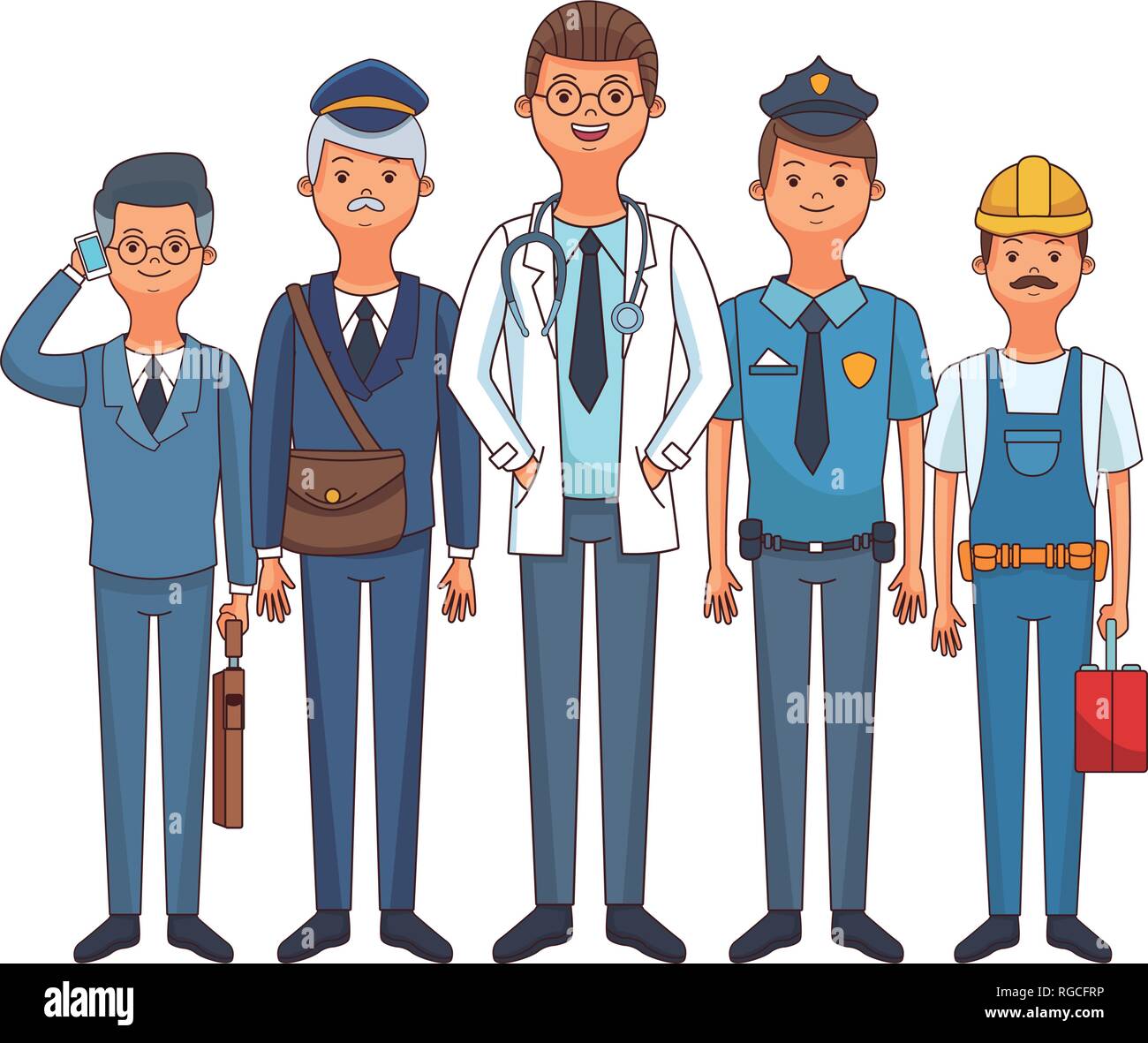 american labor day cartoon Stock Vector Image & Art - Alamy