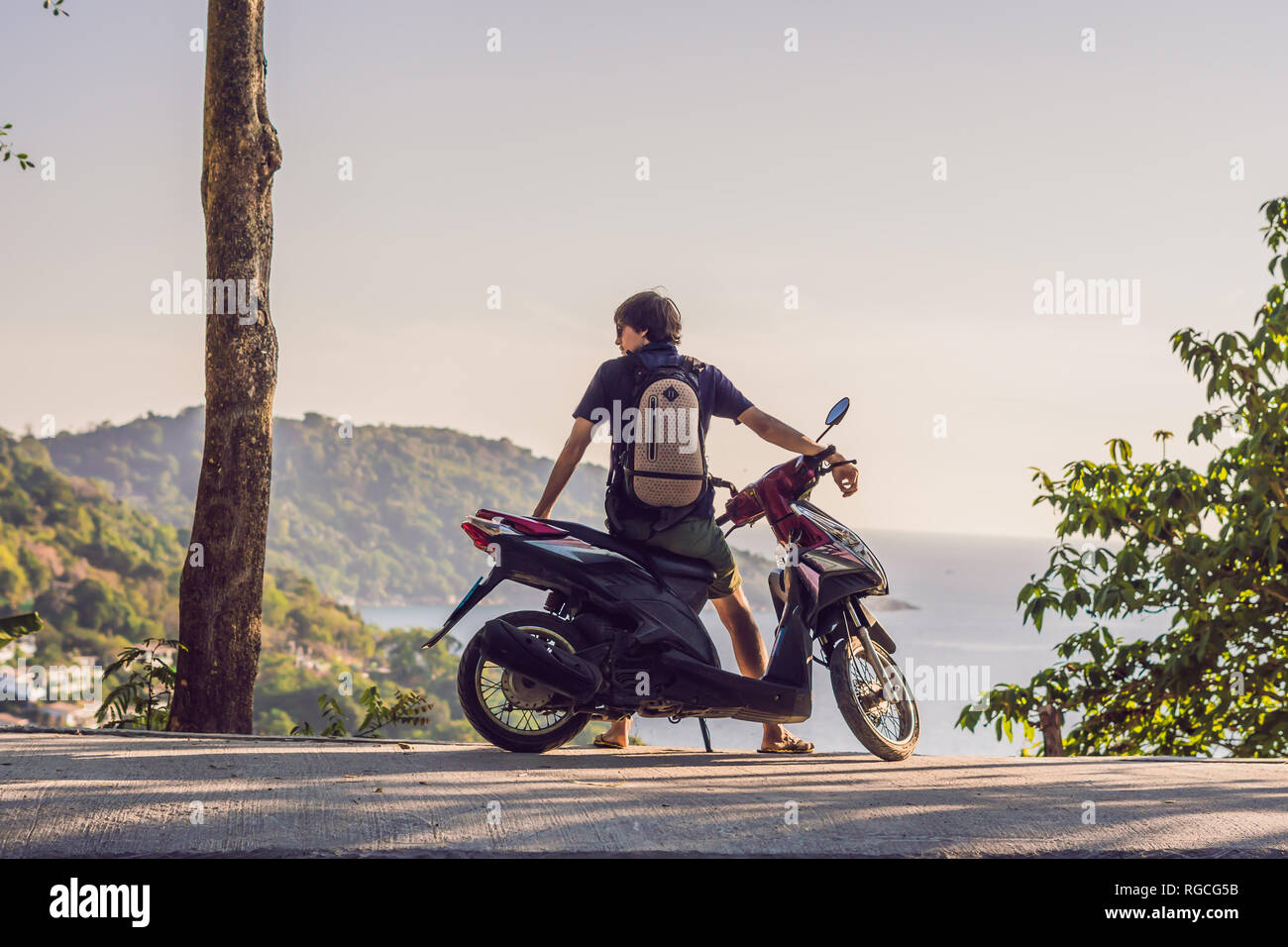 Very excited on a motorcycle hi-res stock photography and images - Alamy
