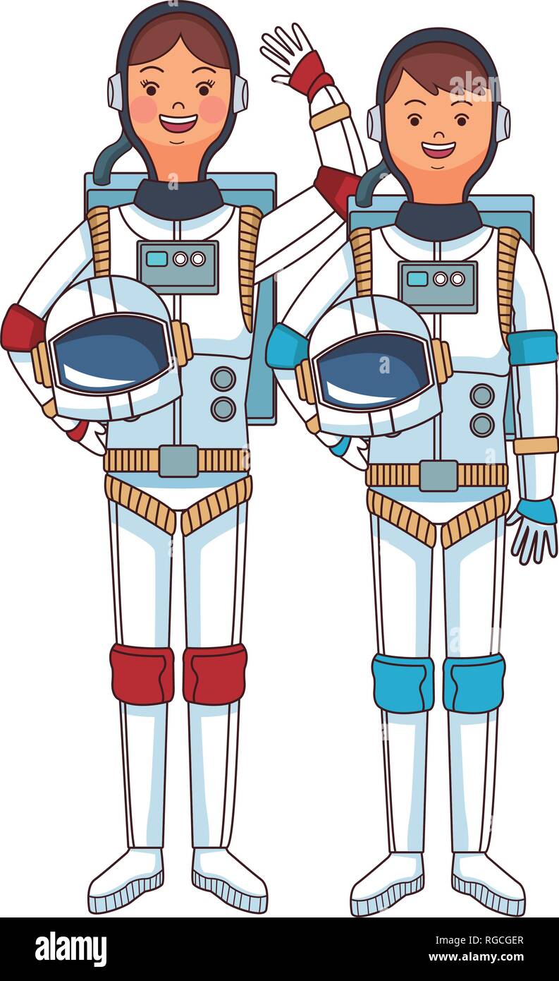 space astronaut couple cartoon Stock Vector Image & Art - Alamy