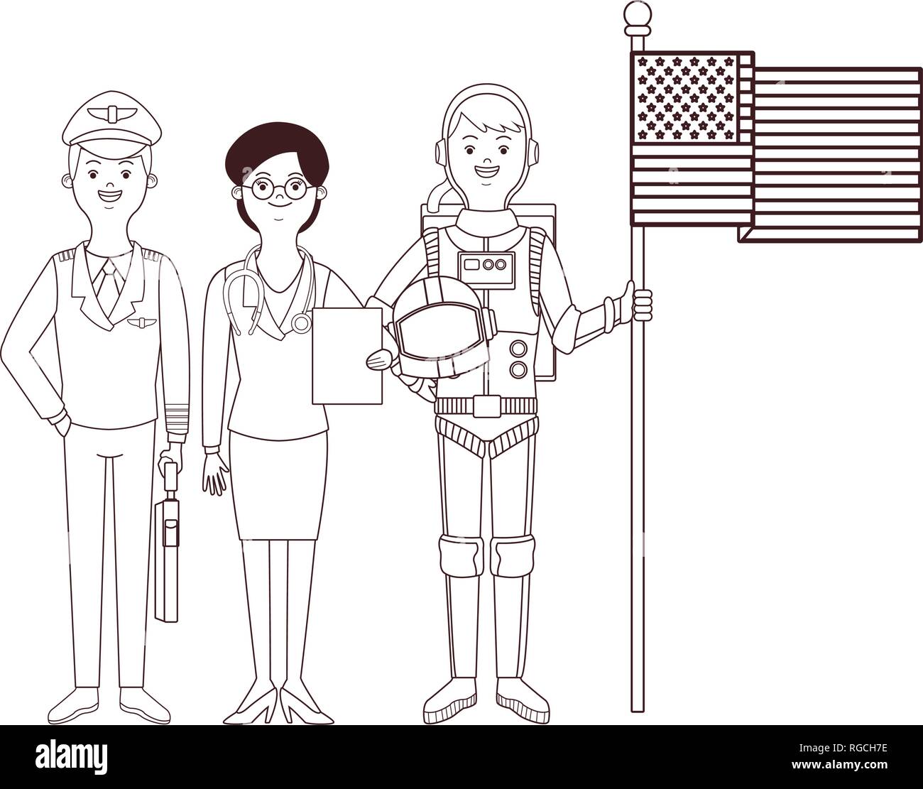 astronaut pilot and doctor Stock Vector Image & Art - Alamy