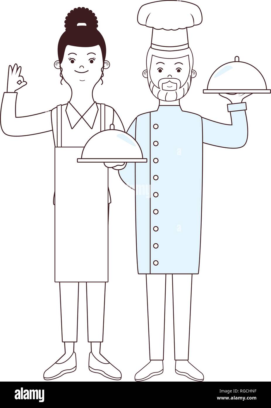 Chef uniforms Stock Vector Images - Alamy