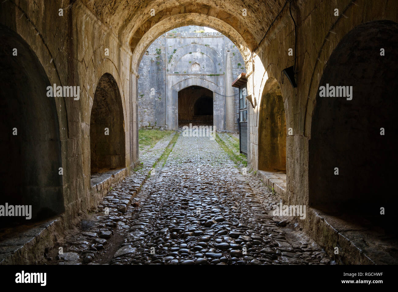 Albania, Shkoder, Rozafa Castle, entrance Stock Photo - Alamy