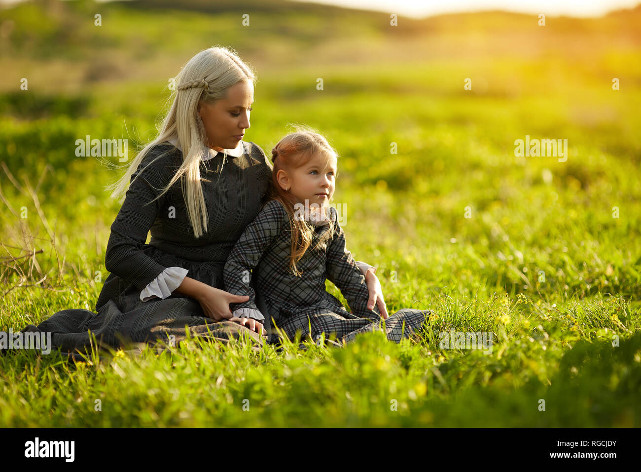 Happy and loving family in nature Stock Photo - Alamy