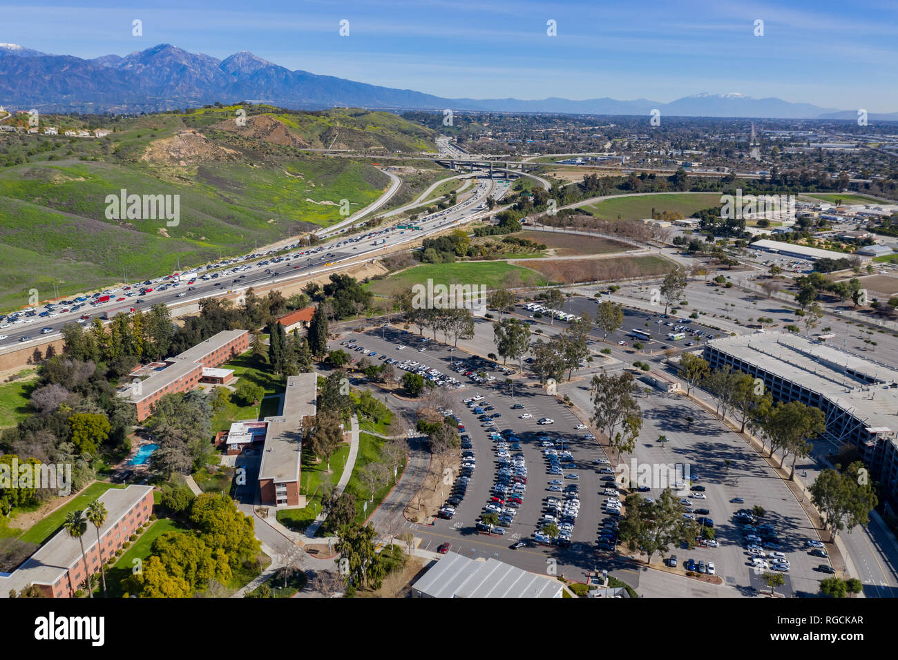 Aerial view of the Cal Poly Pomona campus, California Stock Photo - Alamy