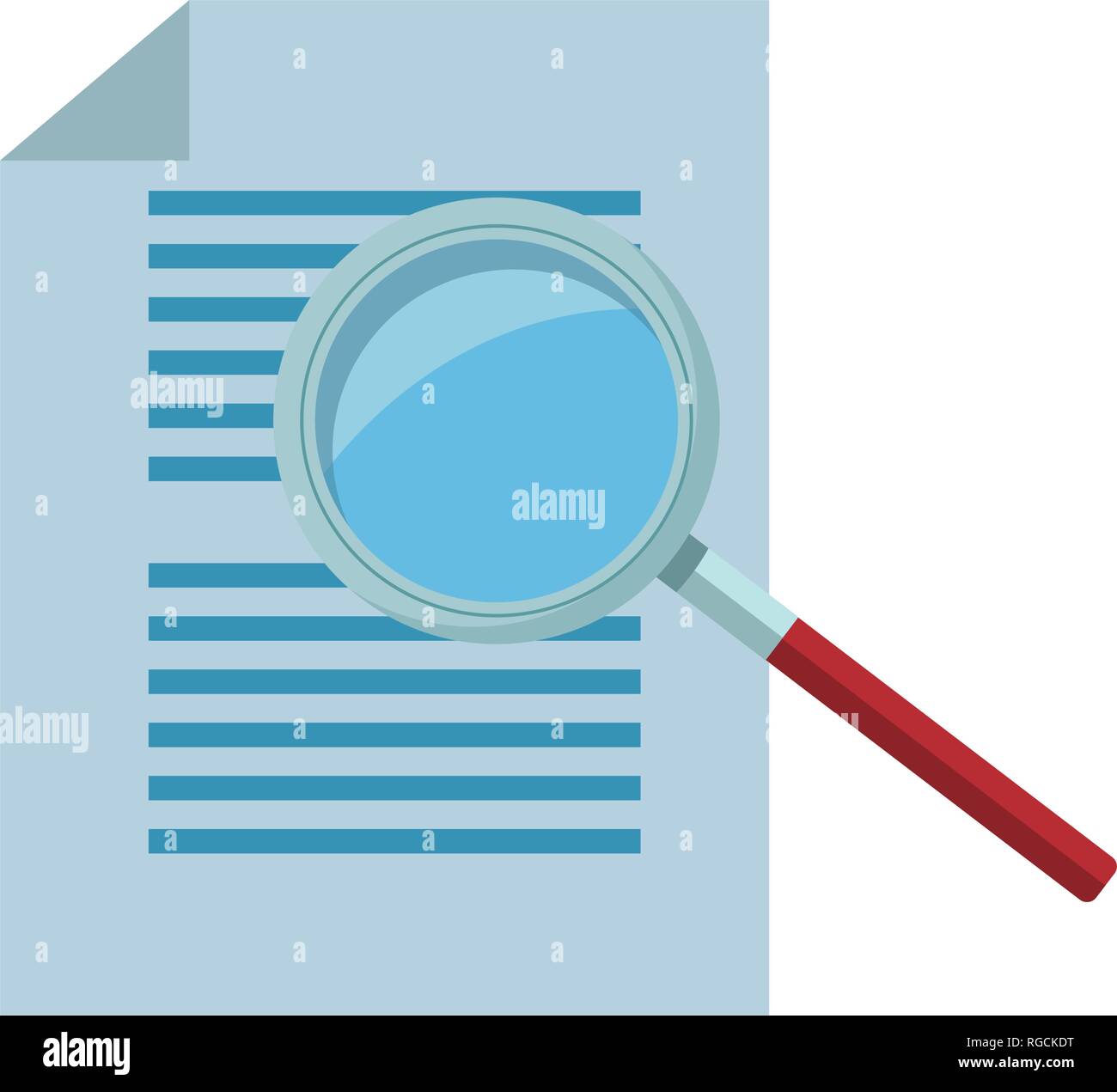 documents and magnifying glass Stock Vector Image & Art - Alamy