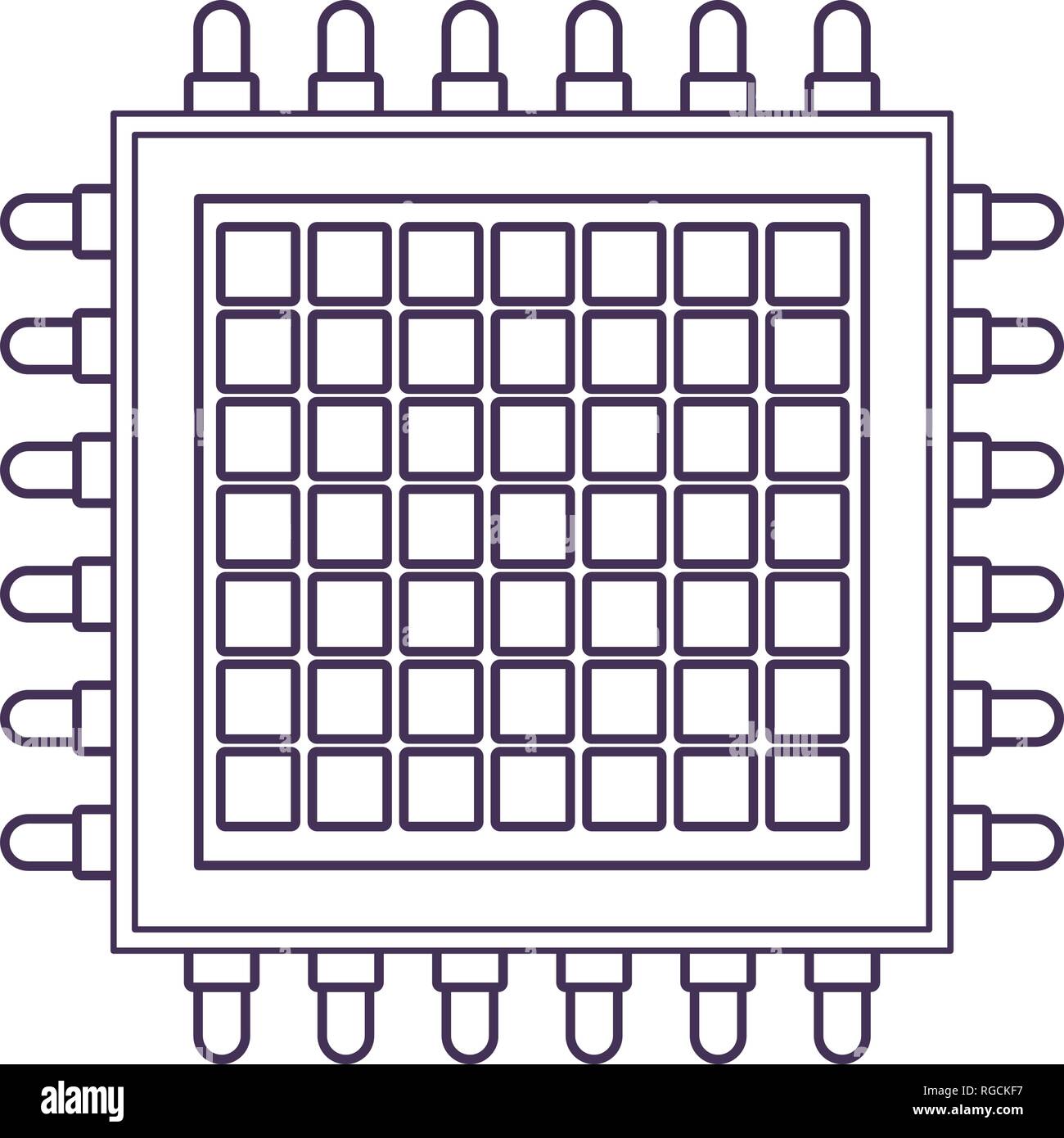 Structure of the microchip Stock Vector Images - Alamy