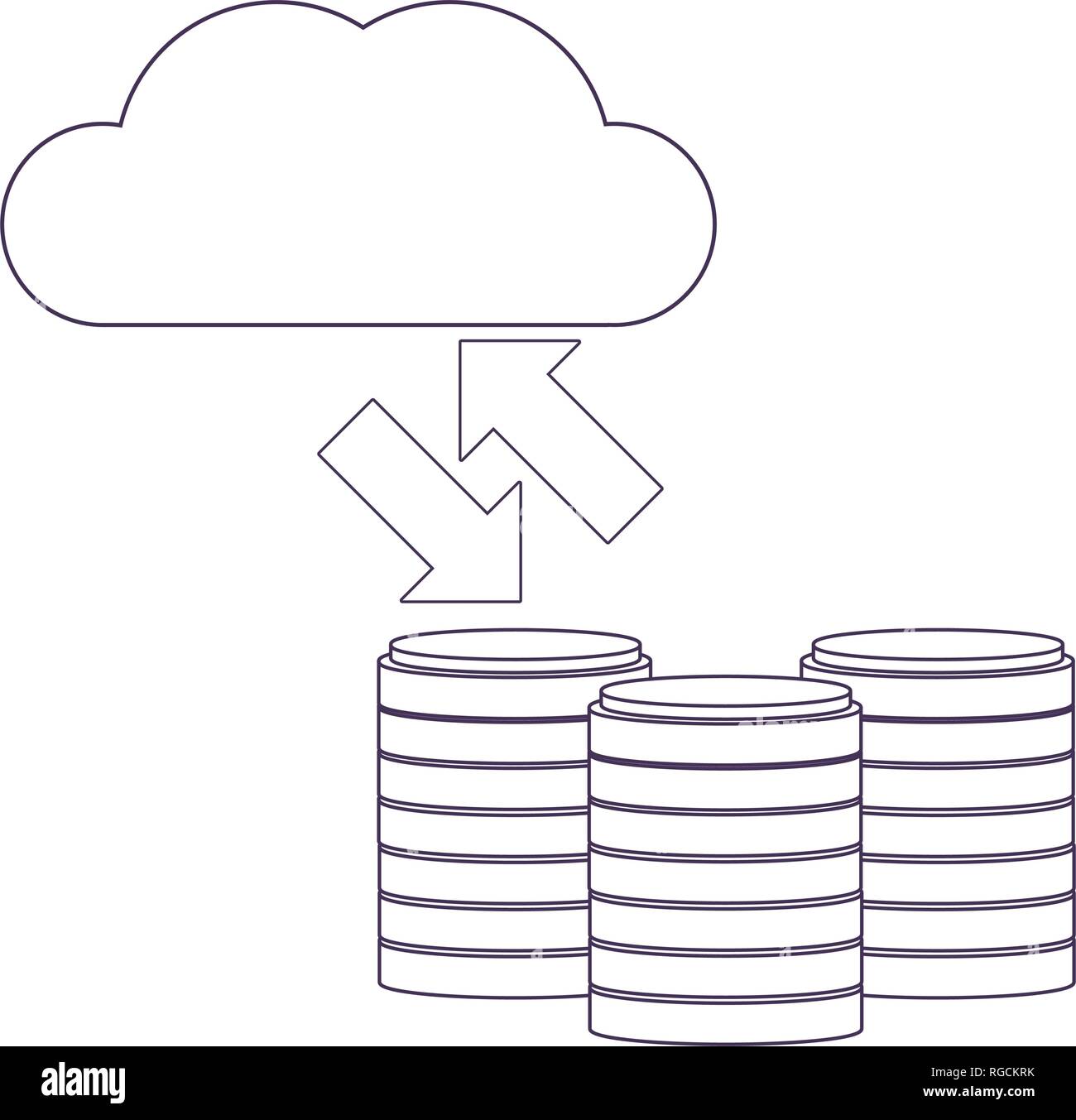 hard drive and cloud Stock Vector Image & Art - Alamy