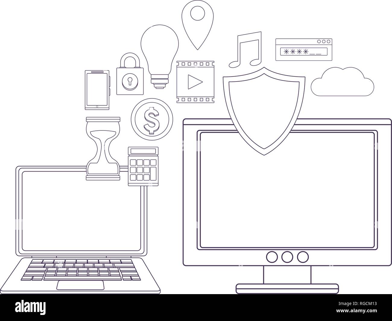 University security Stock Vector Images - Alamy