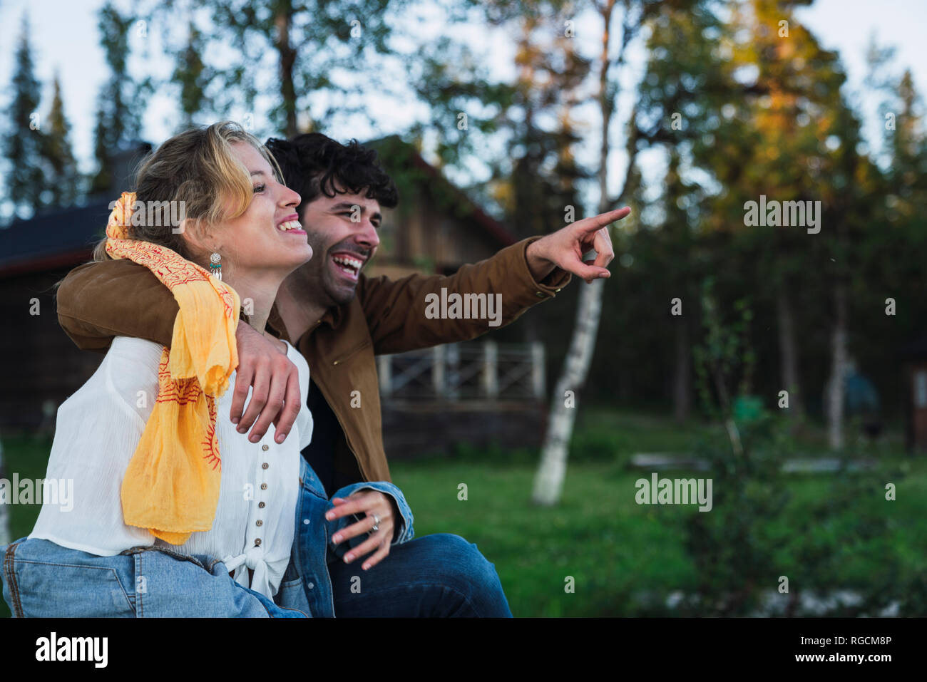 Man pointing distance hi-res stock photography and images - Alamy