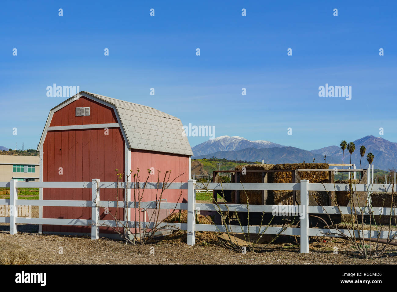 Exterior view of a farm of Cal Poly Pomona at Los Angeles County ...