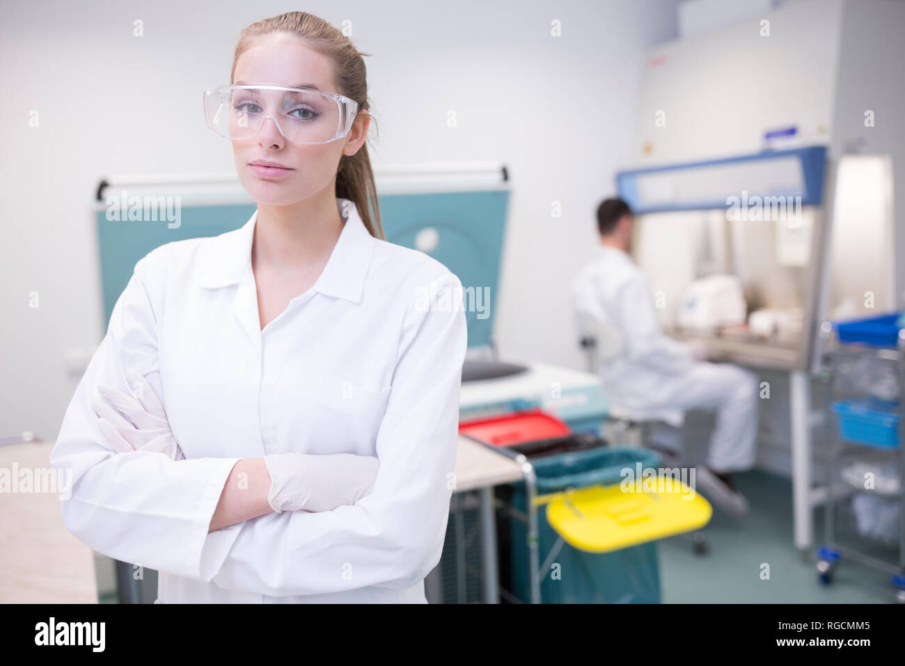 Portrait of confident scientist in lab Stock Photo - Alamy
