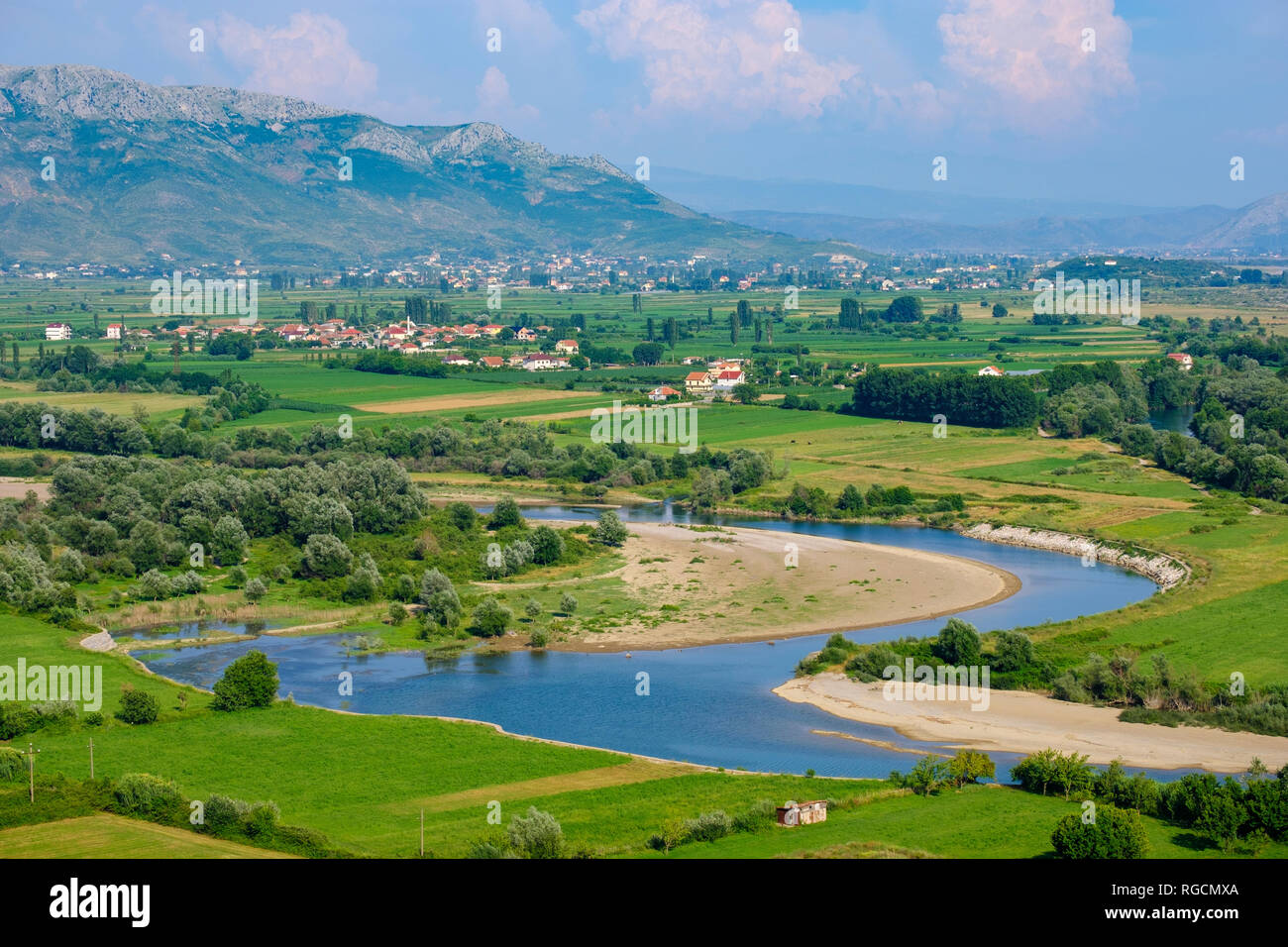 Albania, Shkoder, Kir river, view from Rozafa Castle Stock Photo - Alamy
