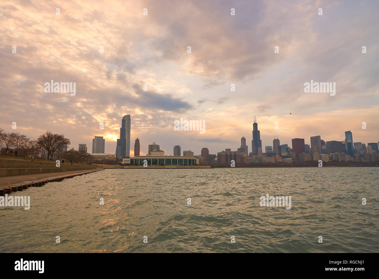 CHICAGO, IL - CIRCA MARCH, 2016: view of Chicago high-rise buildings ...
