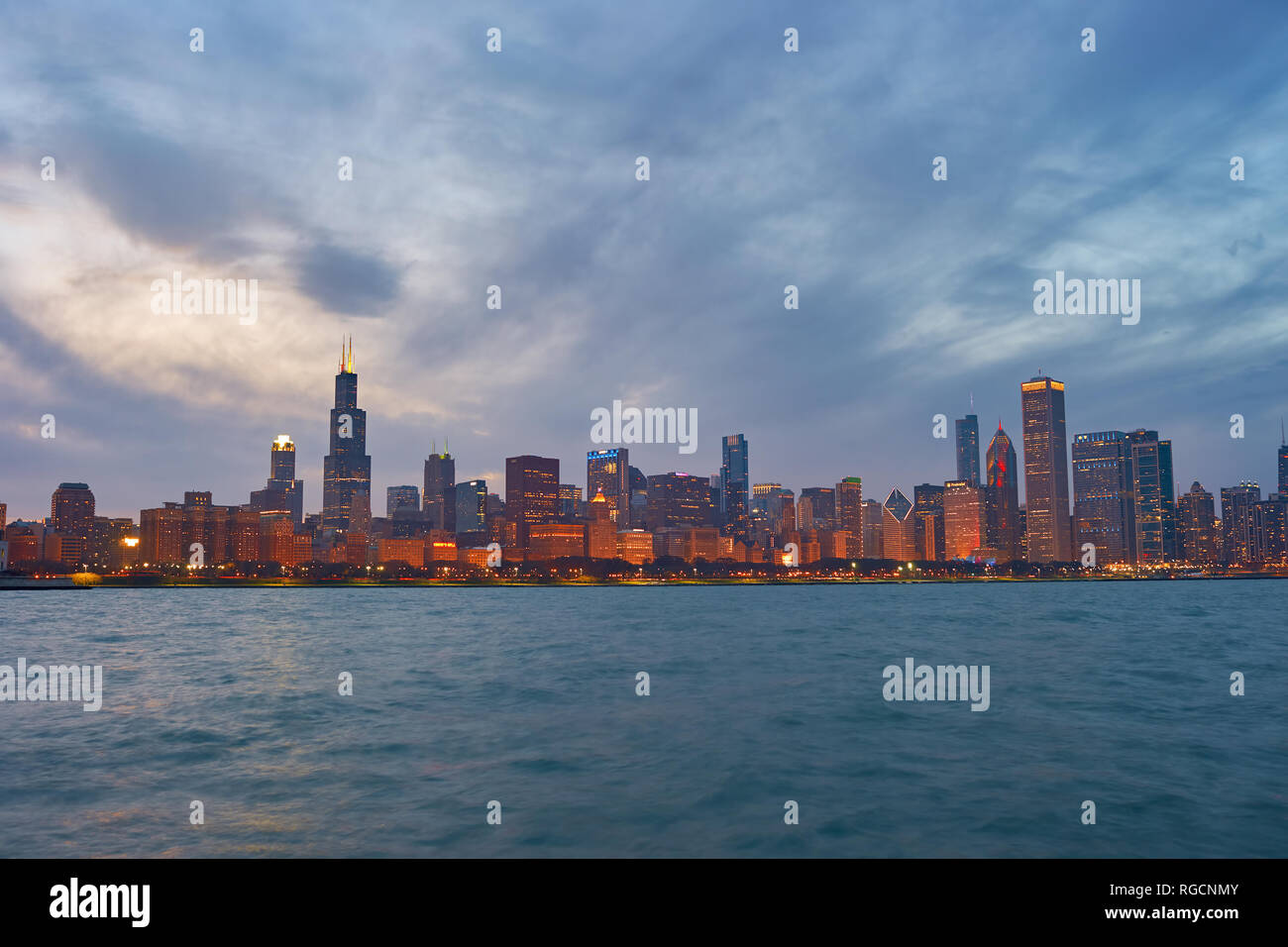 CHICAGO, IL - CIRCA MARCH, 2016: view of Chicago high-rise buildings ...
