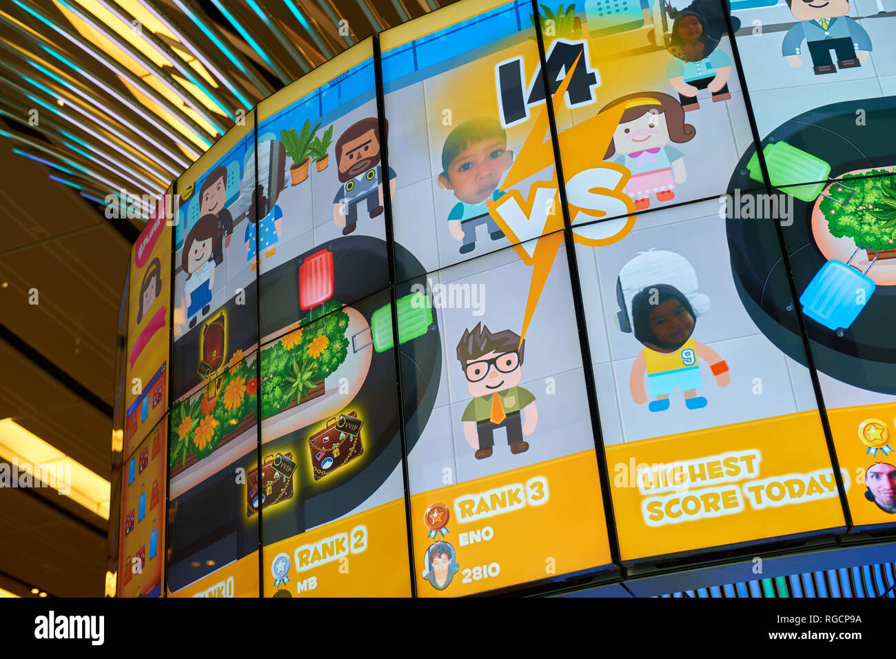 SINGAPORE - CIRCA SEPTEMBER, 2016: the Social Tree at Singapore Changi ...