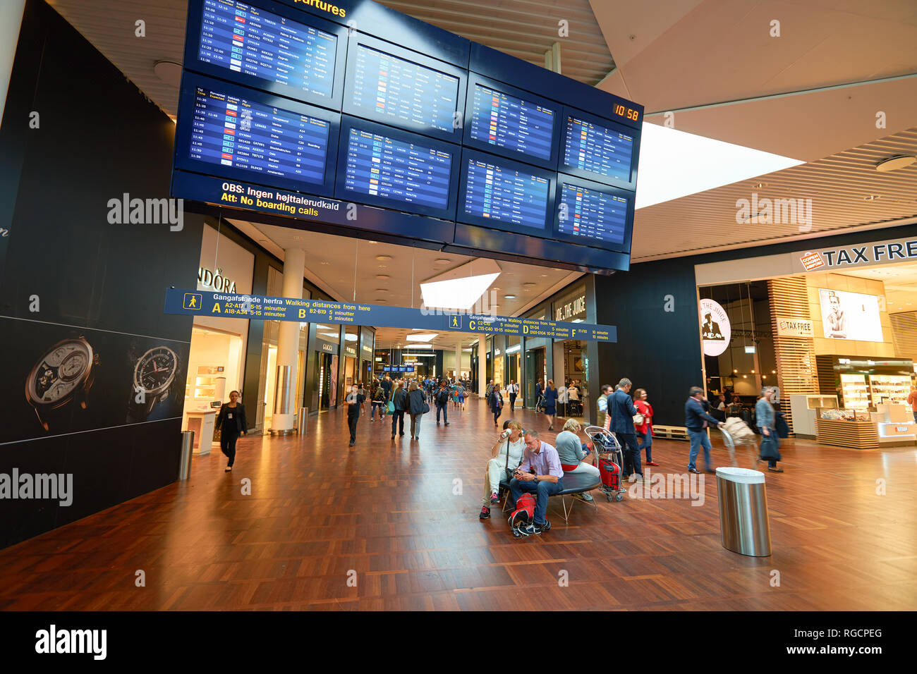 COPENHAGEN, DENMARK - CIRCA SEPTEMBER, 2014: inside Copenhagen Airport ...