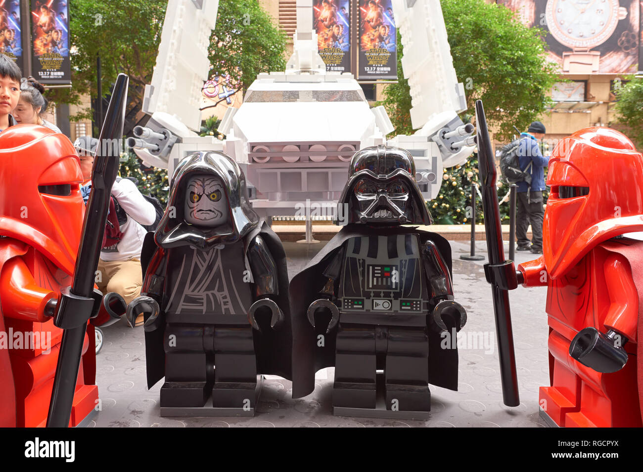 HONG KONG - CIRCA DECEMBER, 2015: life-sized Lego figures at the Force ...