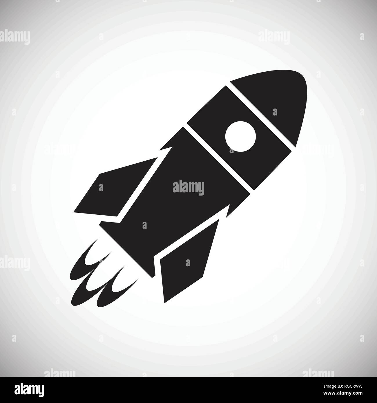 Rocket icon on white background for graphic and web design, Modern ...