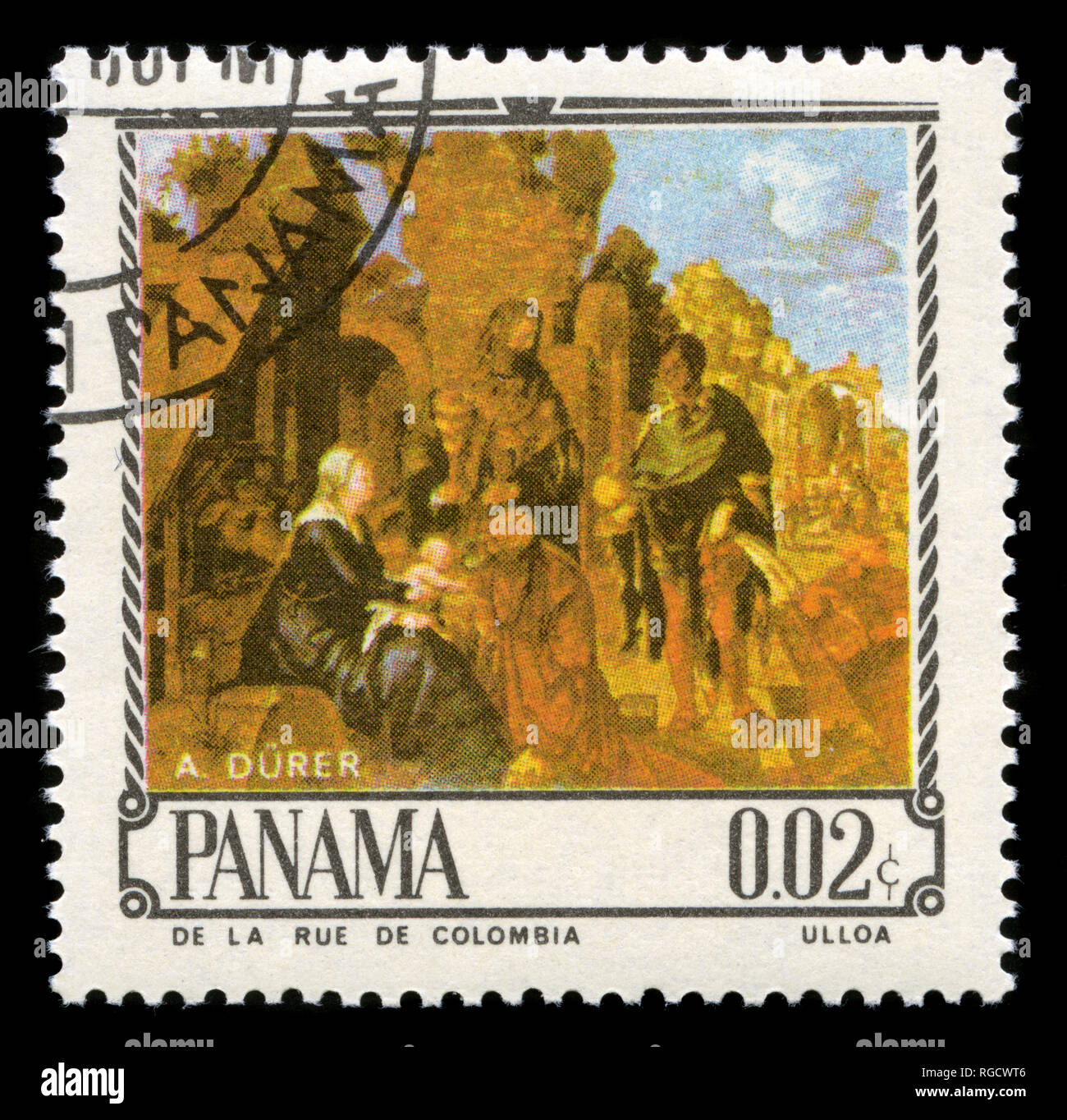 Postage stamp from Panama in the Religious paintings series issued in ...