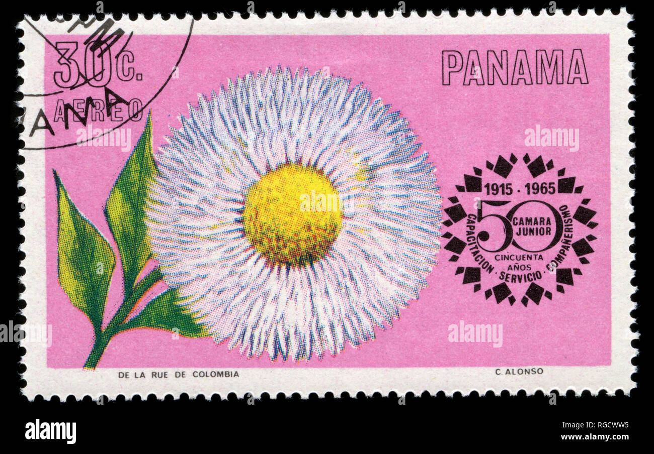 Postage stamp from Panama in the Flowers: Chamber of Commerce, 50th ...