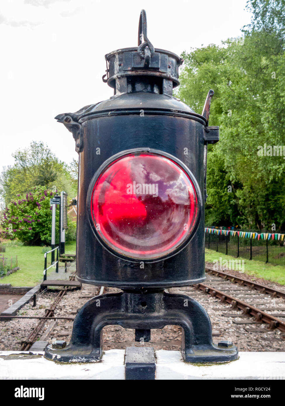 Level crossing warning lamp Stock Photo - Alamy
