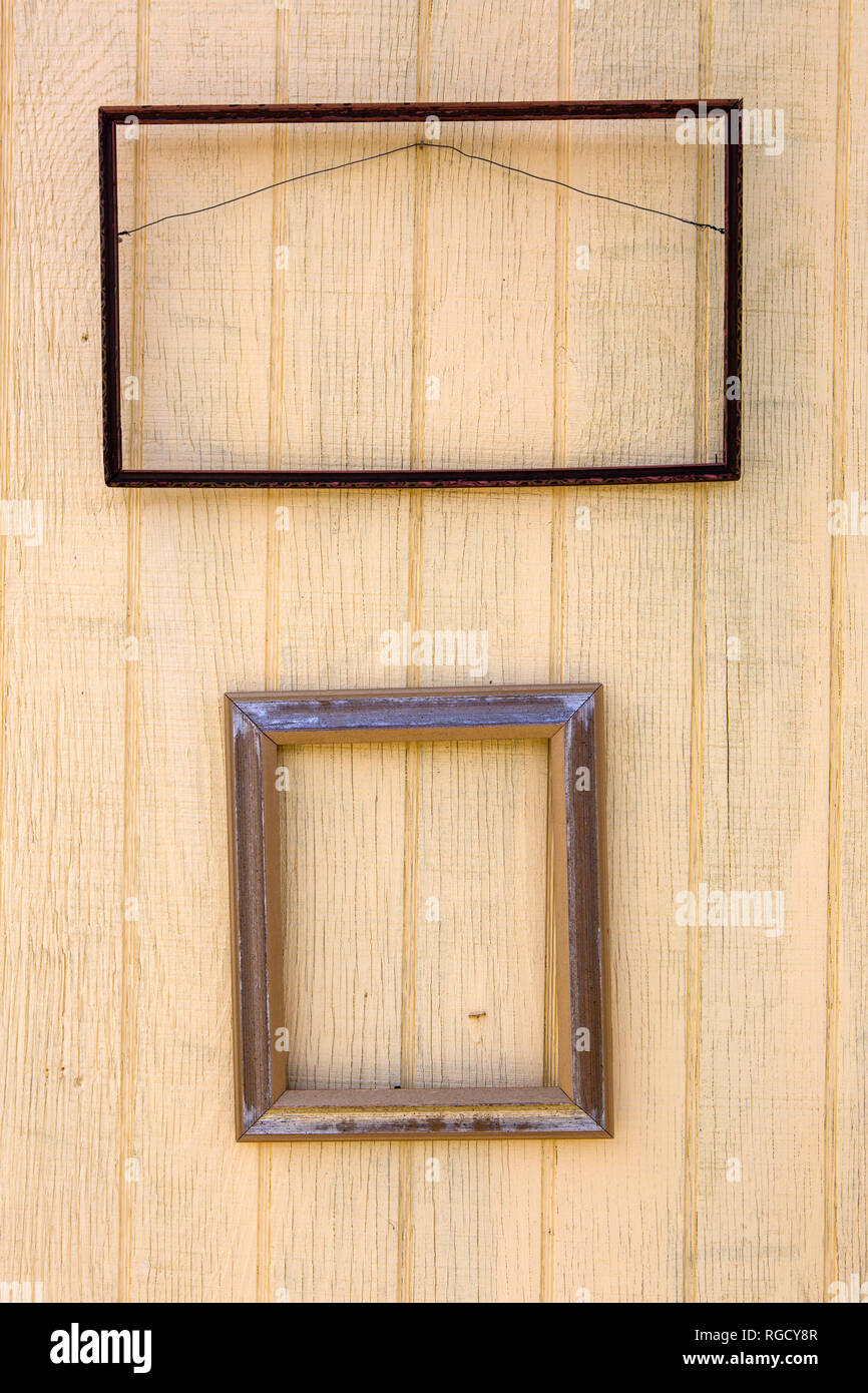 Empty wood frame hi-res stock photography and images - Alamy