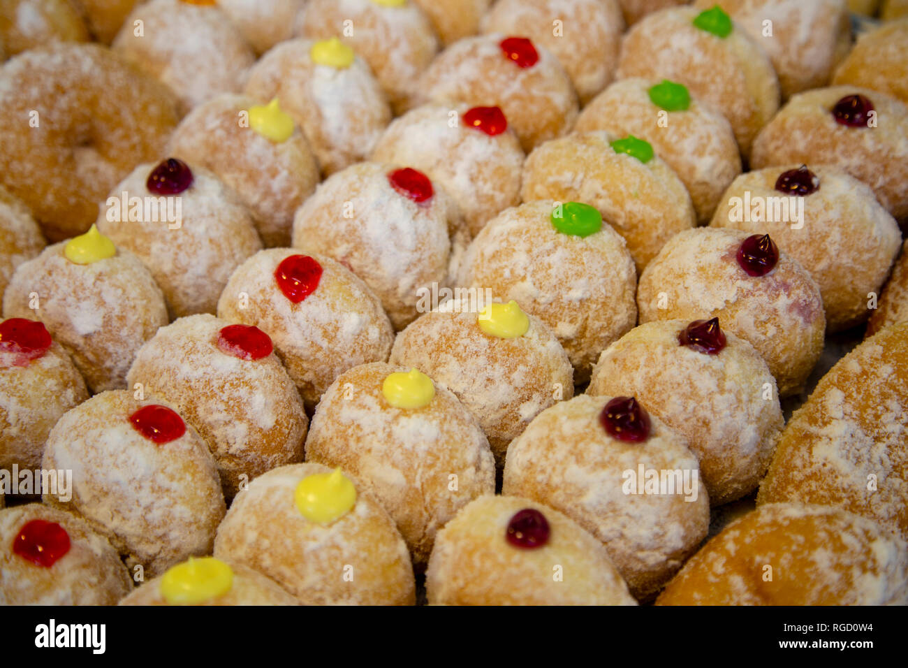 Sufganiyah is a round jelly doughnut eaten in Israel and around the ...