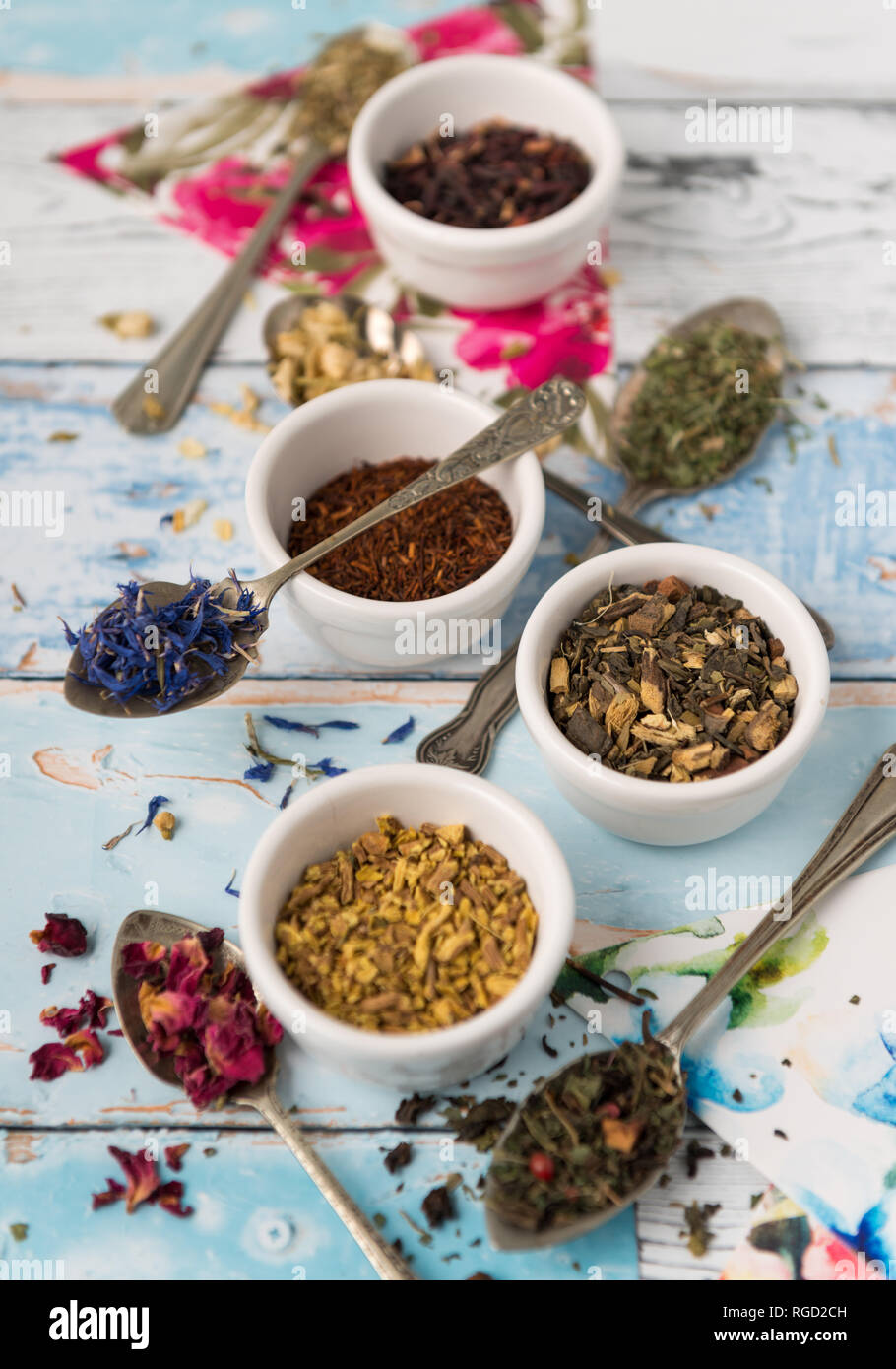 various tea compositions Stock Photo - Alamy