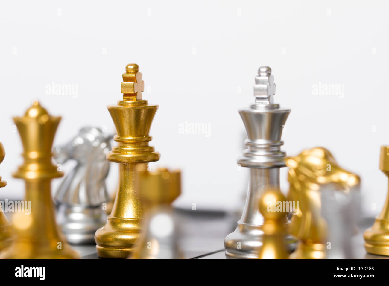 Chess, confrontation between pieces, victory and defeat Stock Photo - Alamy