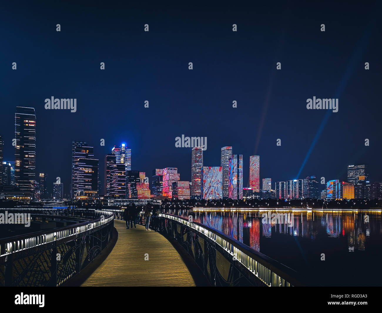 ShenZhen Cityscraper at night Stock Photo - Alamy