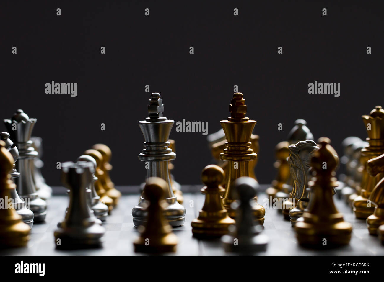 Chess, confrontation between pieces, victory and defeat Stock Photo - Alamy