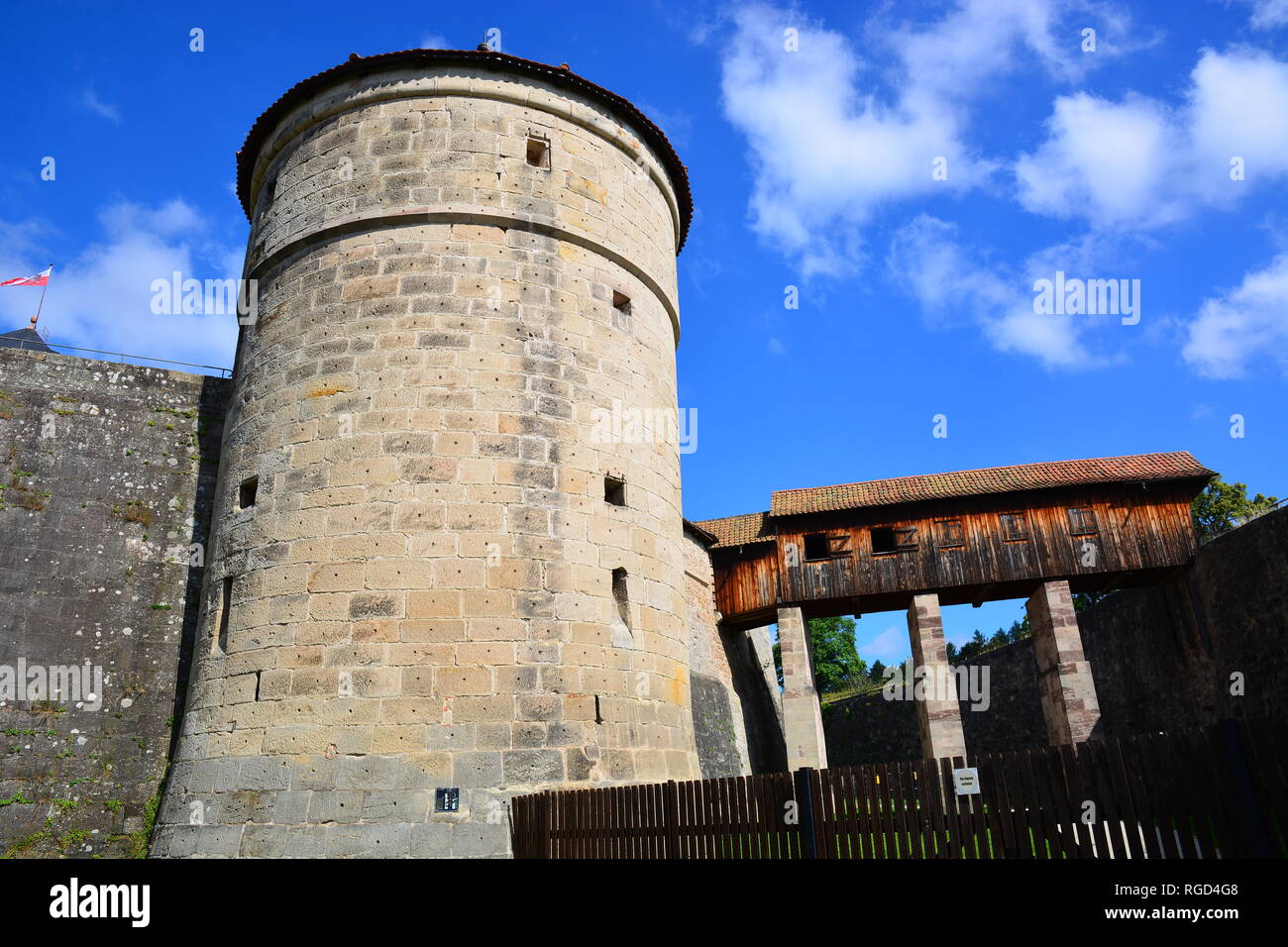 Kronach, Germany – View on ROSENBERG fortress near the historical town ...