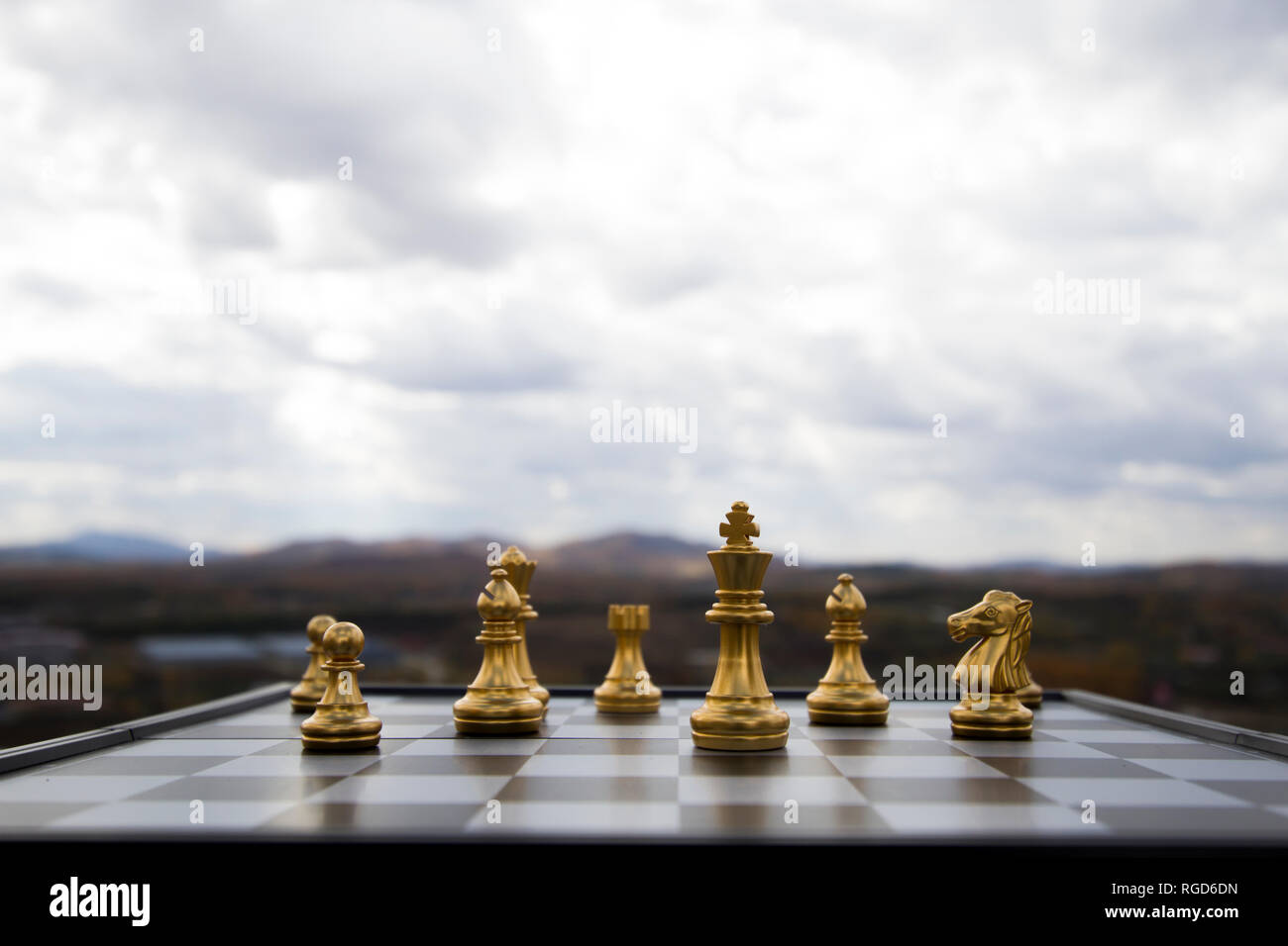Chess, confrontation between pieces, victory and defeat Stock Photo - Alamy