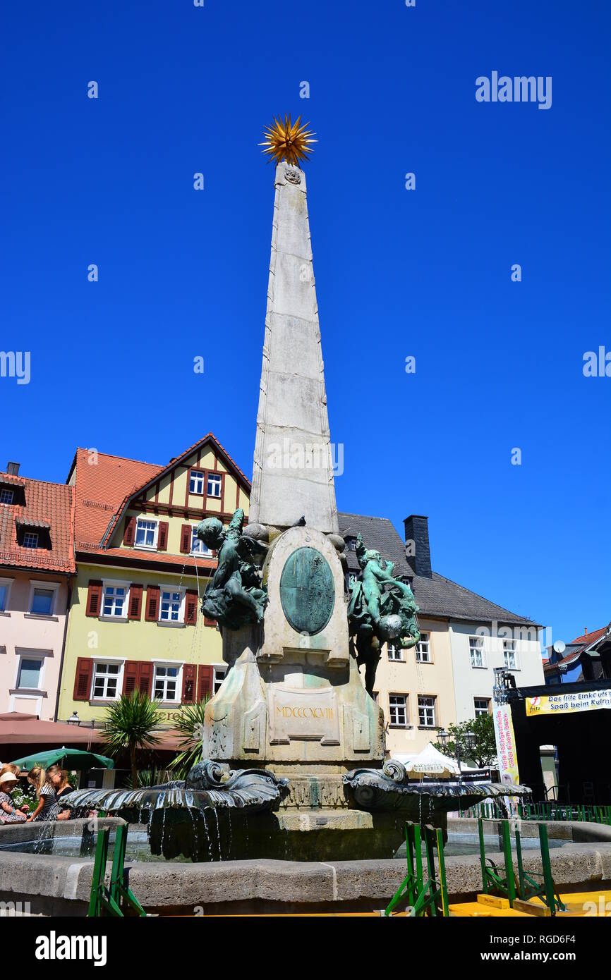View in the historical town of Kulmbach, Bavaria, region Upper ...