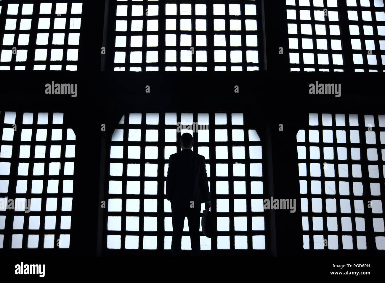 Silhouette man standing figure hi-res stock photography and images - Alamy