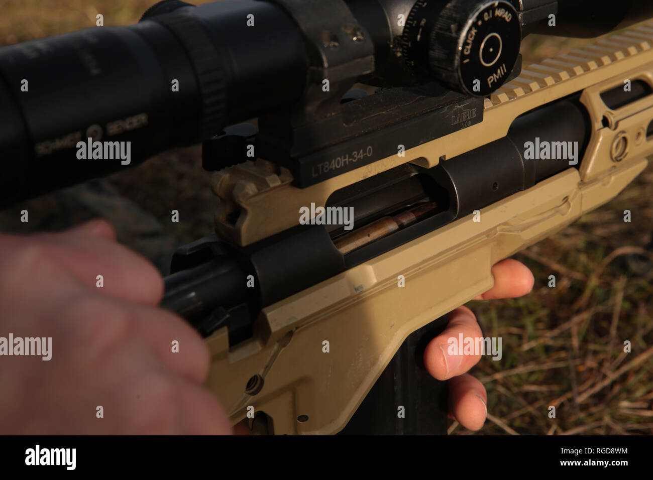 A U.S. Marine with Special Purpose Marine Air-Ground Task Force- Crisis ...