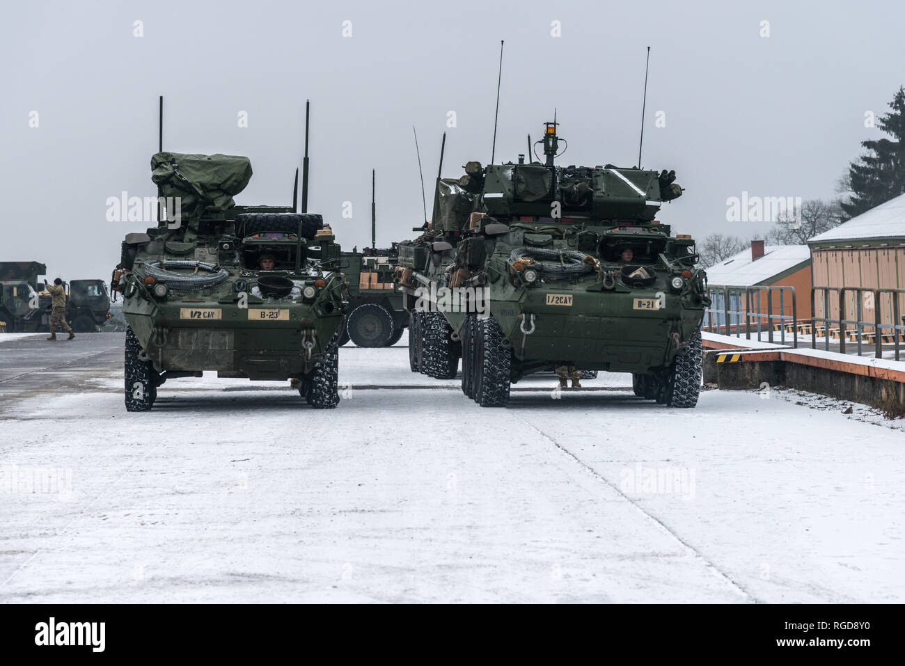 Soldiers assigned to First Squadron, Second Cavalry Regiment from ...