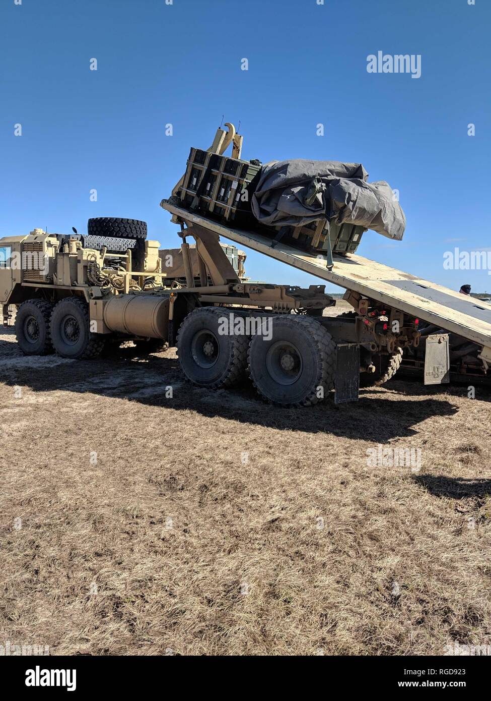 An ammo truck belonging to Company H, 3rd Battalion, 67th Armor ...