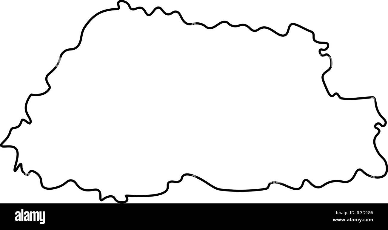 Outline Map Bhutan Hi Res Stock Photography And Images Alamy Map Of Bhutan Outline Silhouette Of ...