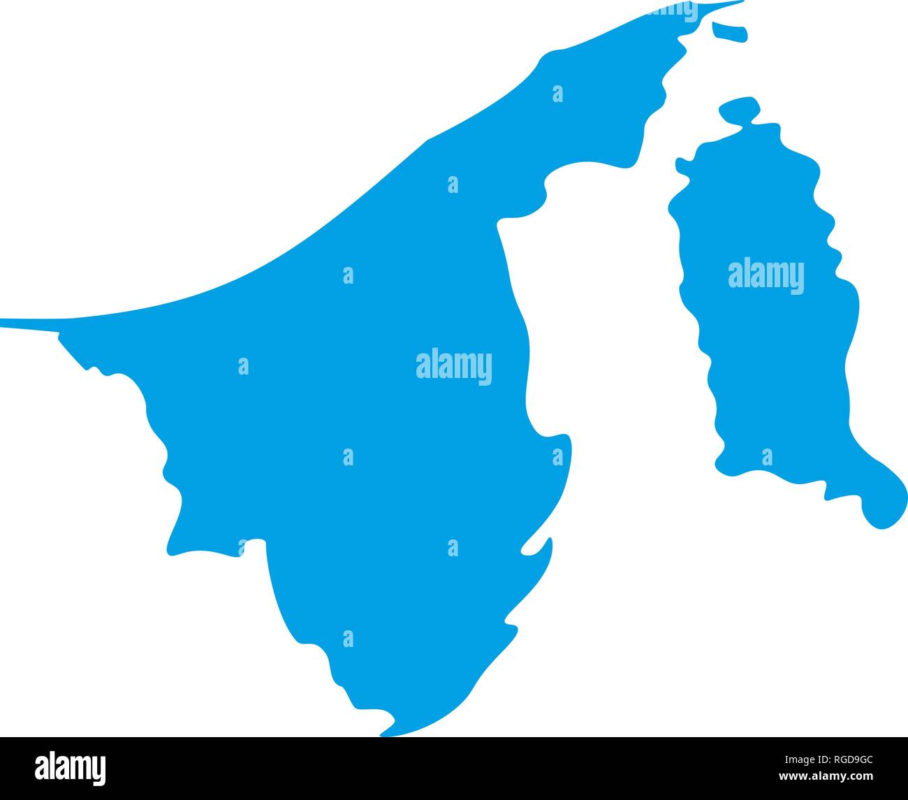 Brunei map vector Stock Vector Images - Alamy