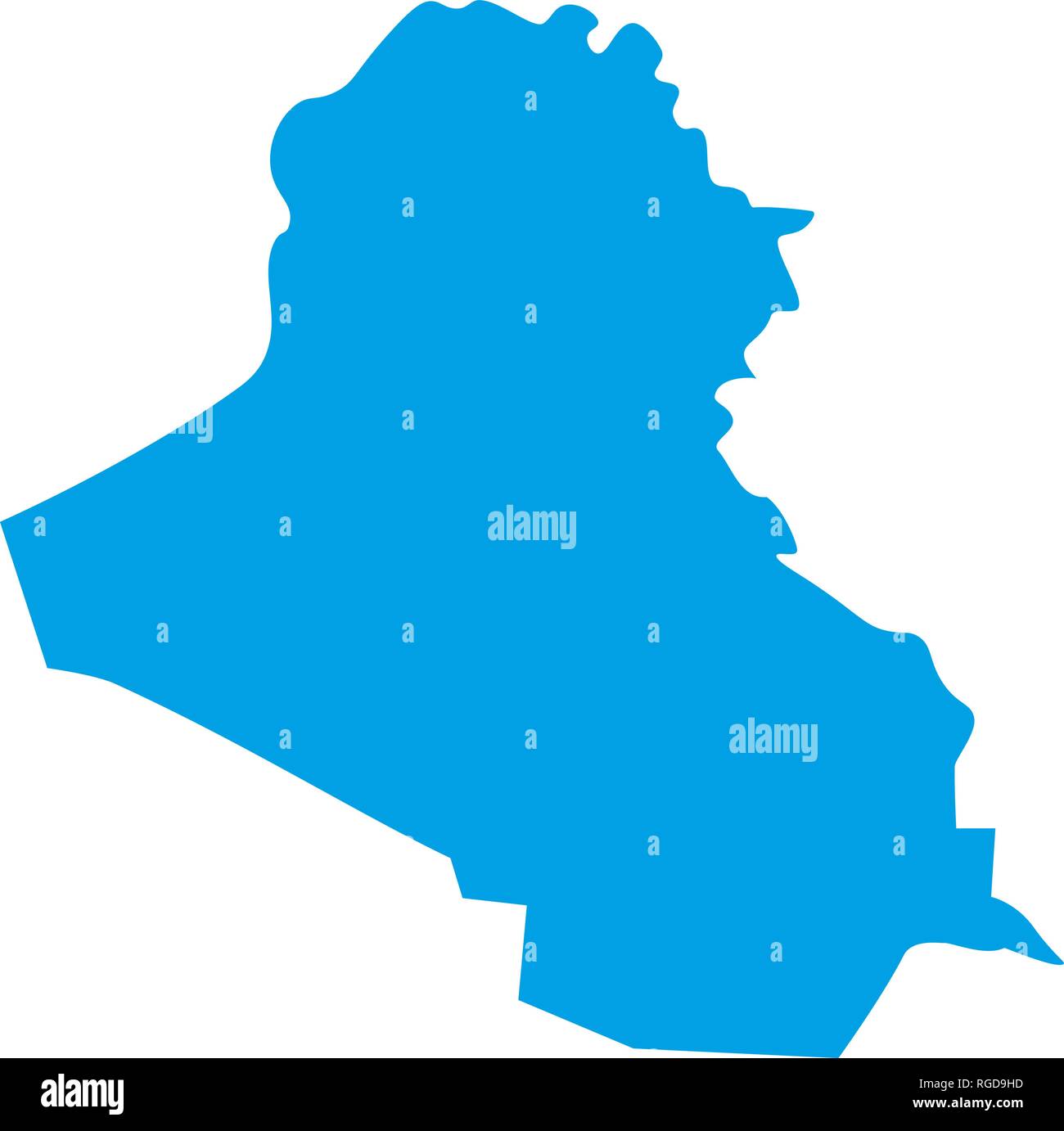 Map of Iraq - outline. Silhouette of Iraq map vector illustration Stock ...